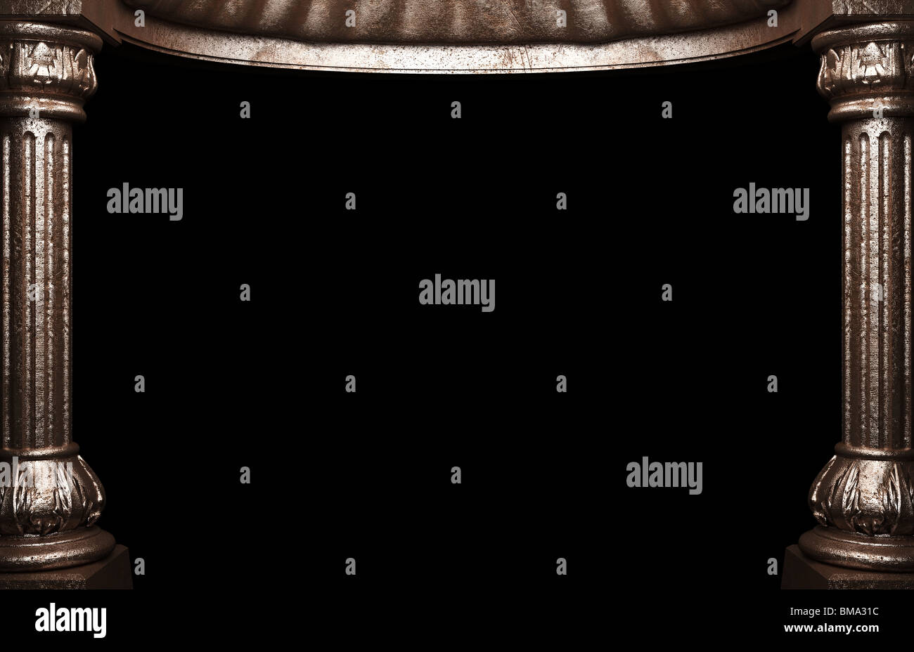 bronze column made in 3 D graphics Stock Photo - Alamy