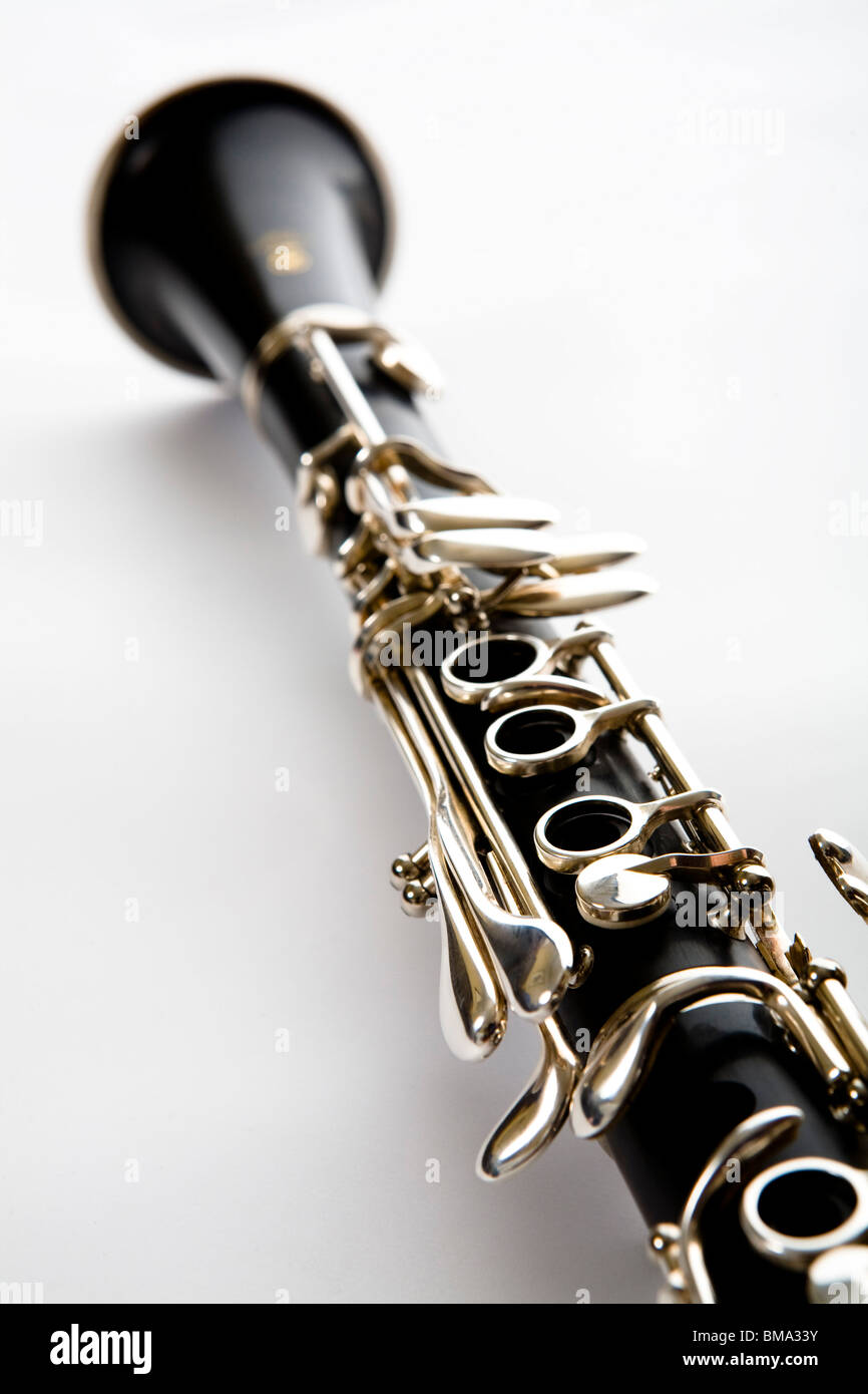 Clarinet, white background Stock Photo - Alamy