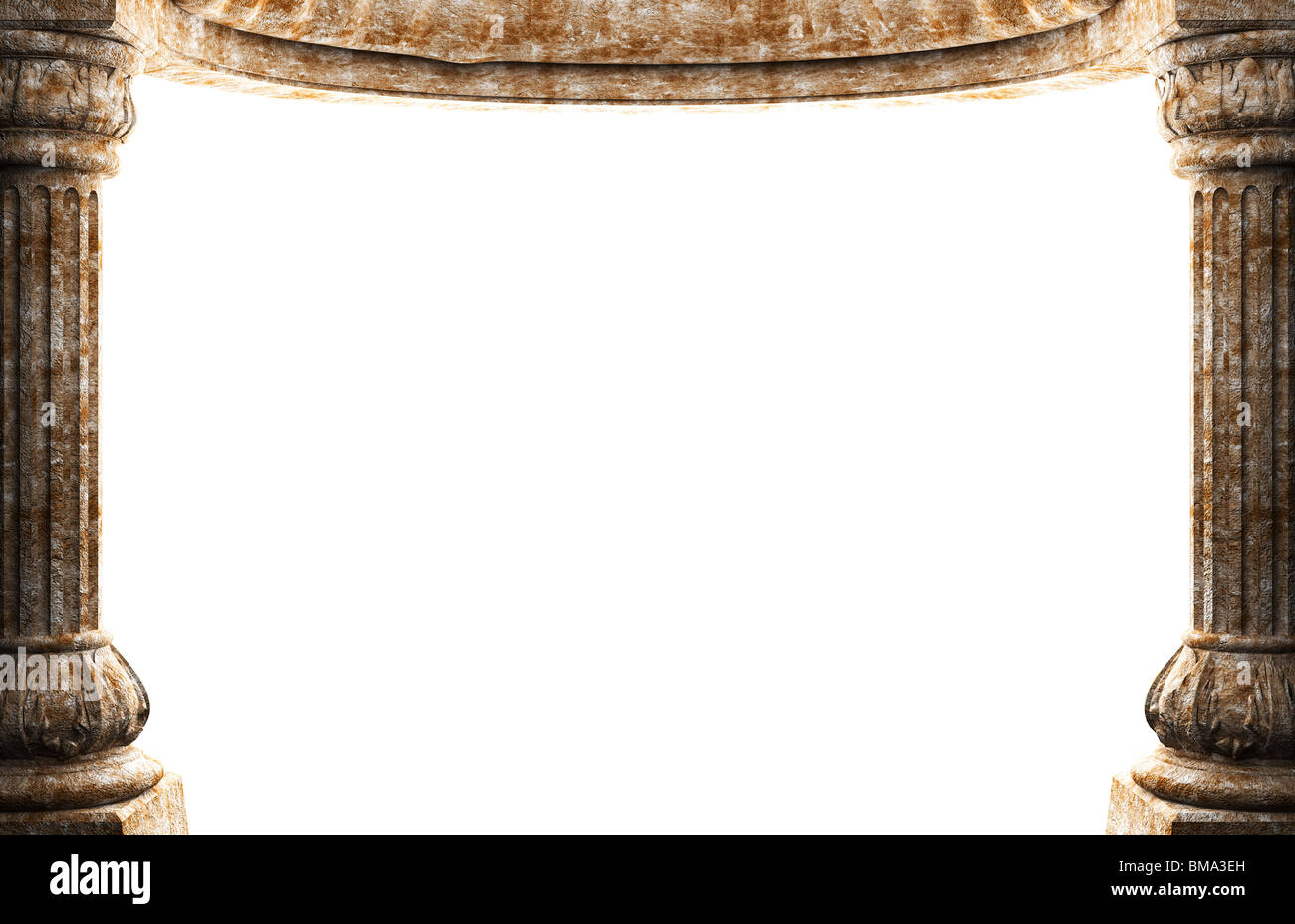 stone columns and arch made in 3D Stock Photo - Alamy