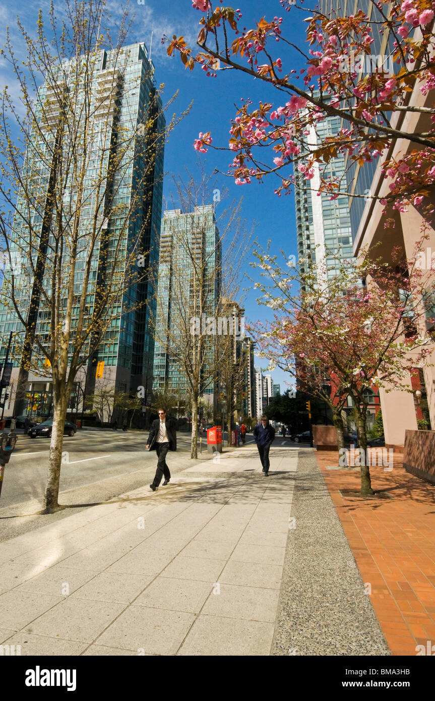West Georgia street downtown Vancouver Stock Photo - Alamy