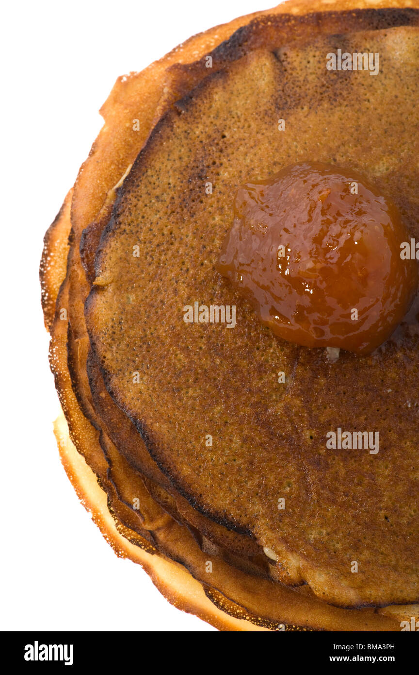 object on white - food pancake close up Stock Photo - Alamy