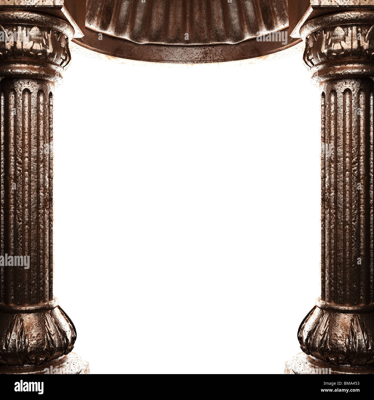 bronze column made in 3 D graphics Stock Photo - Alamy