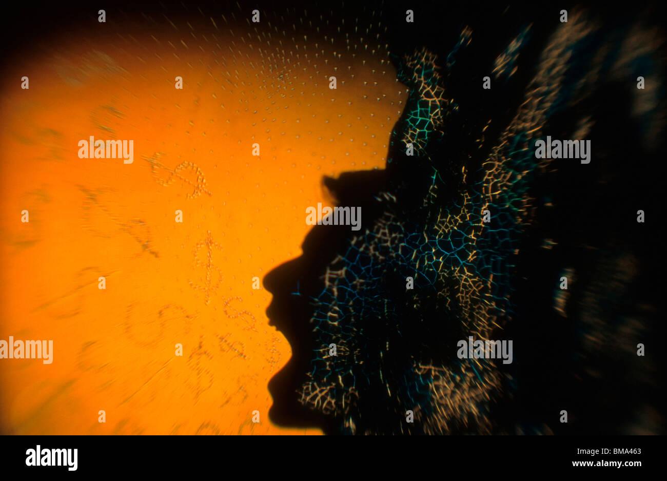 Shouting man wth dollar signs Stock Photo - Alamy