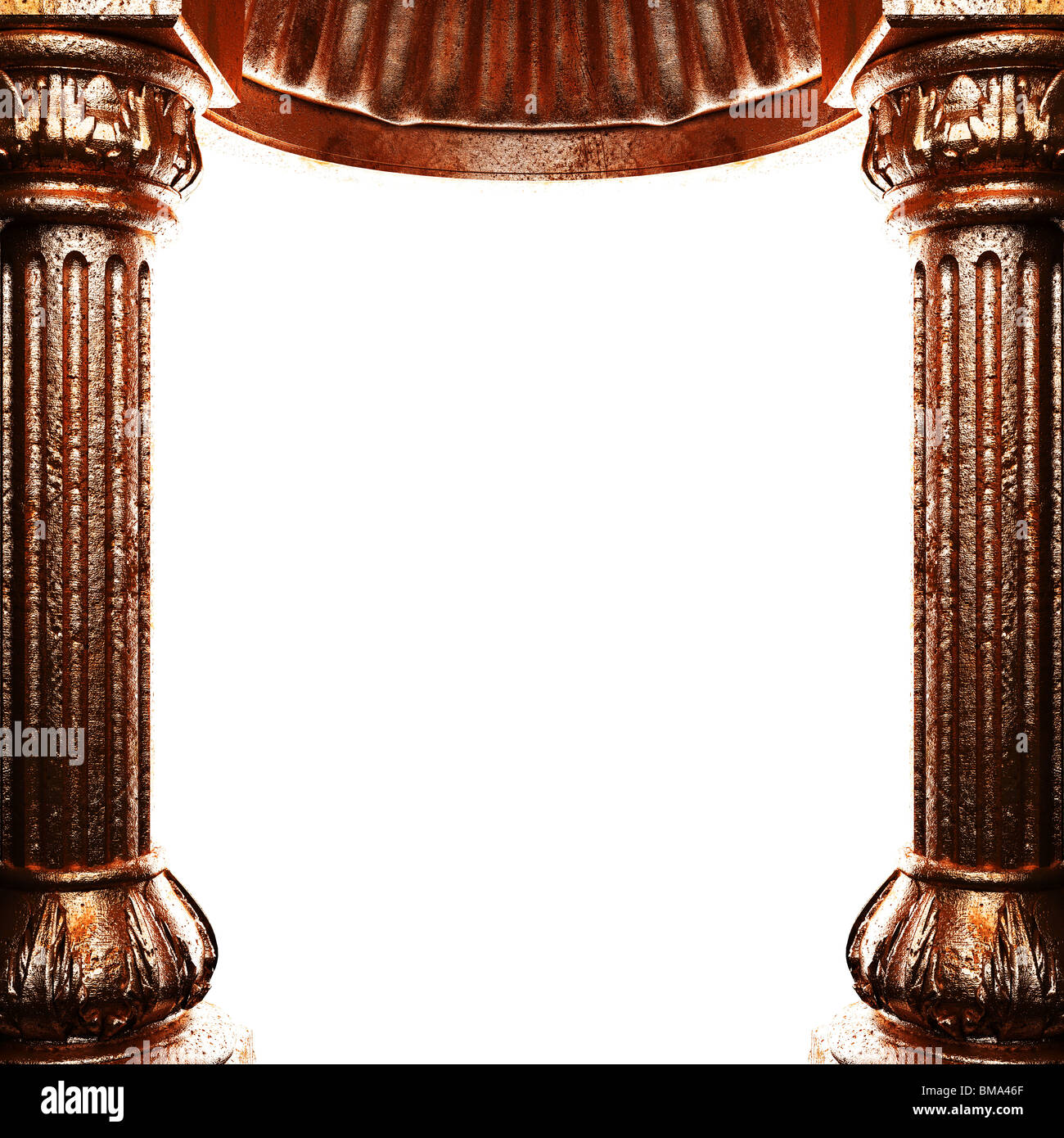 bronze column made in 3 D graphics Stock Photo - Alamy