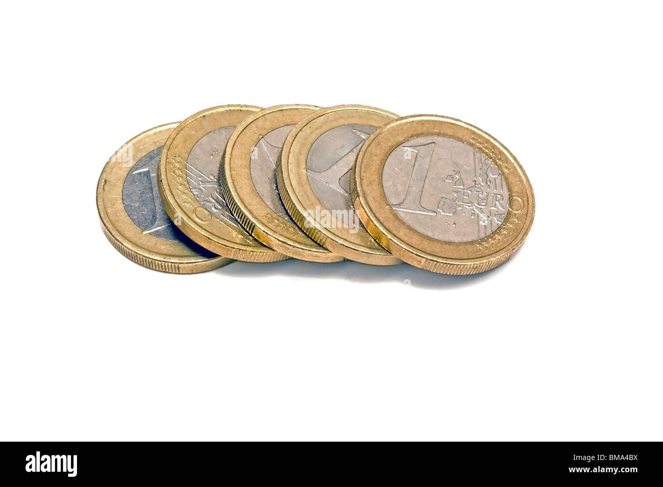 euro coins isolated on white background Stock Photo - Alamy