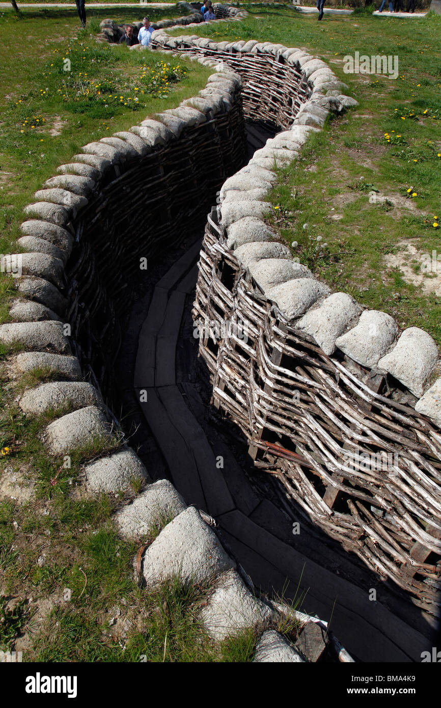 The World War One German 'Bayernwald' trench system near Ypres in ...