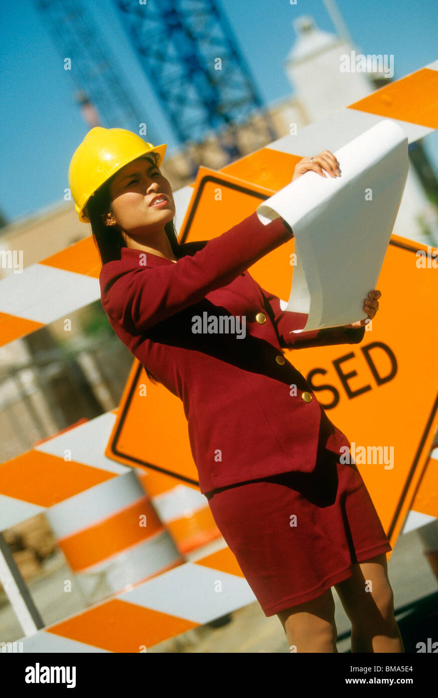 Lady working road construction site hi-res stock photography and images ...