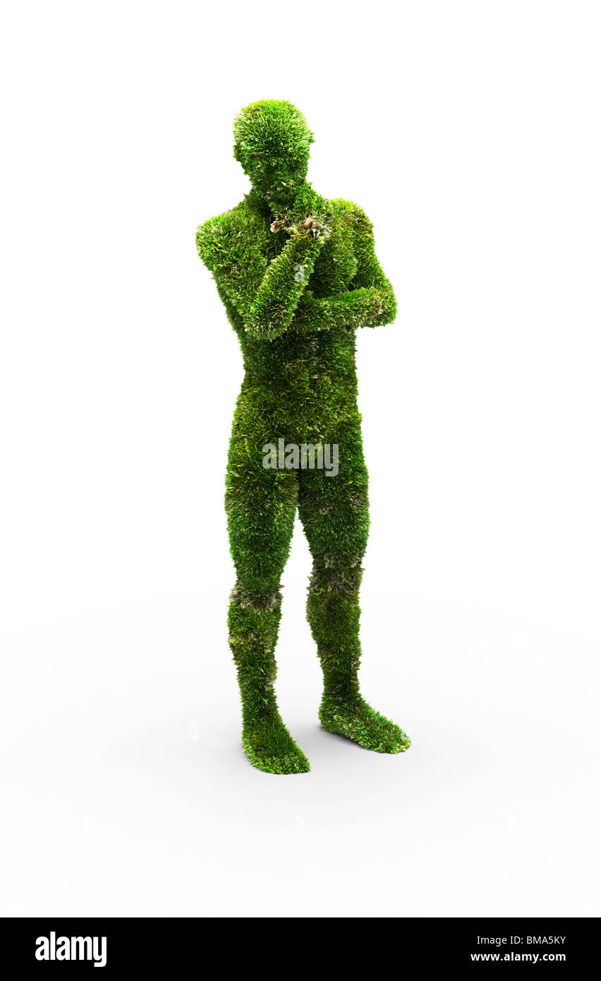 Herbal man made in 3D graphics Stock Photo - Alamy