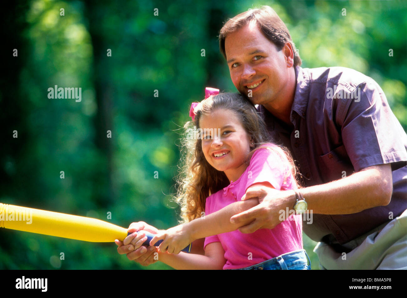 Father teaching child baseball hi-res stock photography and images - Alamy