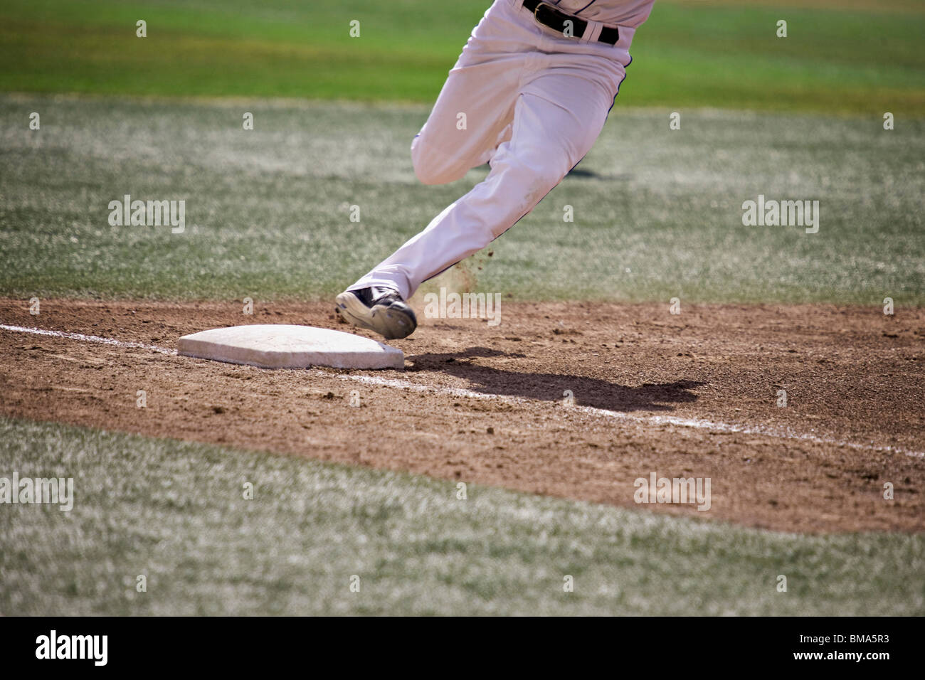 Baseball Player Running Home Stock Photo - Alamy