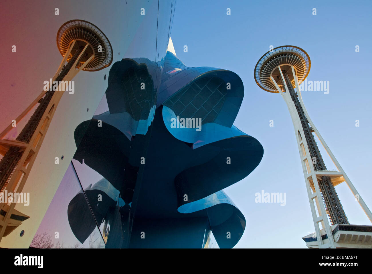 Seattle, WA Experience Music Project building reflecting the Space ...
