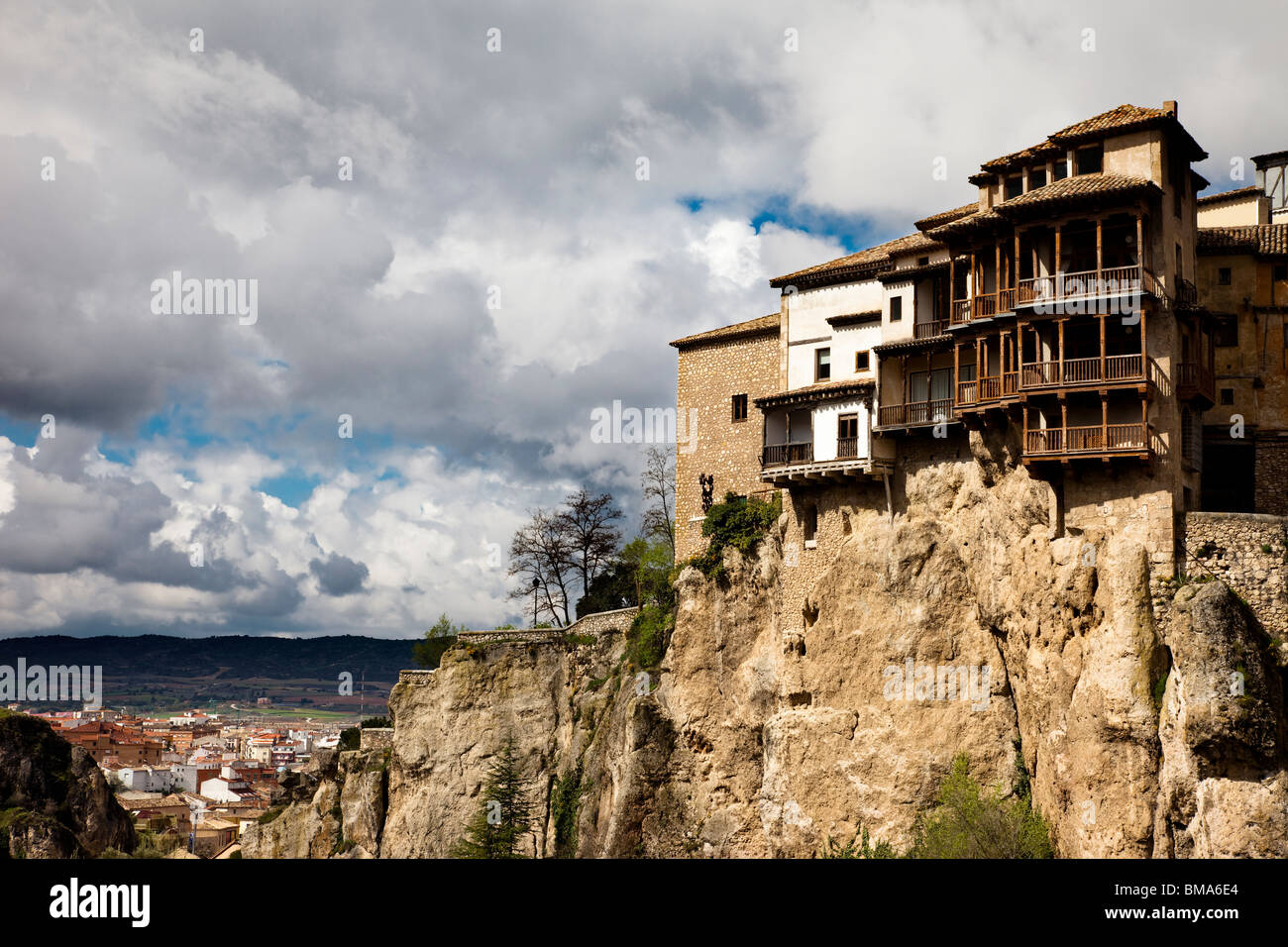 Monuments of the hanging houses of Cuenca, Spain Stock Photo - Alamy