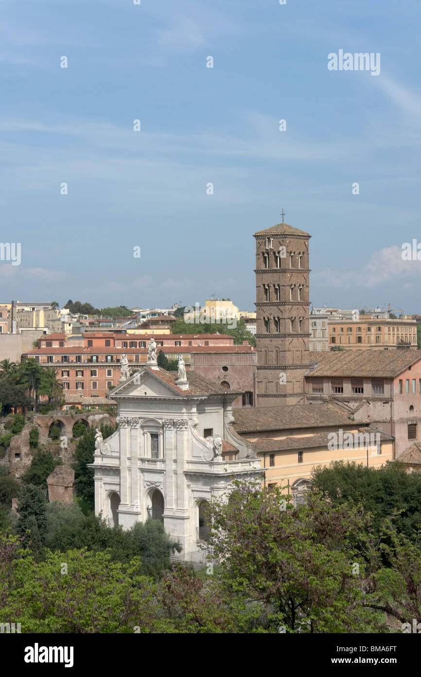 Rome, Italy. Church of Santa Francesca Romana in the Roman Forum Stock ...
