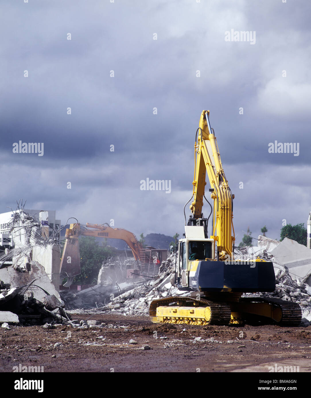 USA, California, Demolition of Building Stock Photo - Alamy