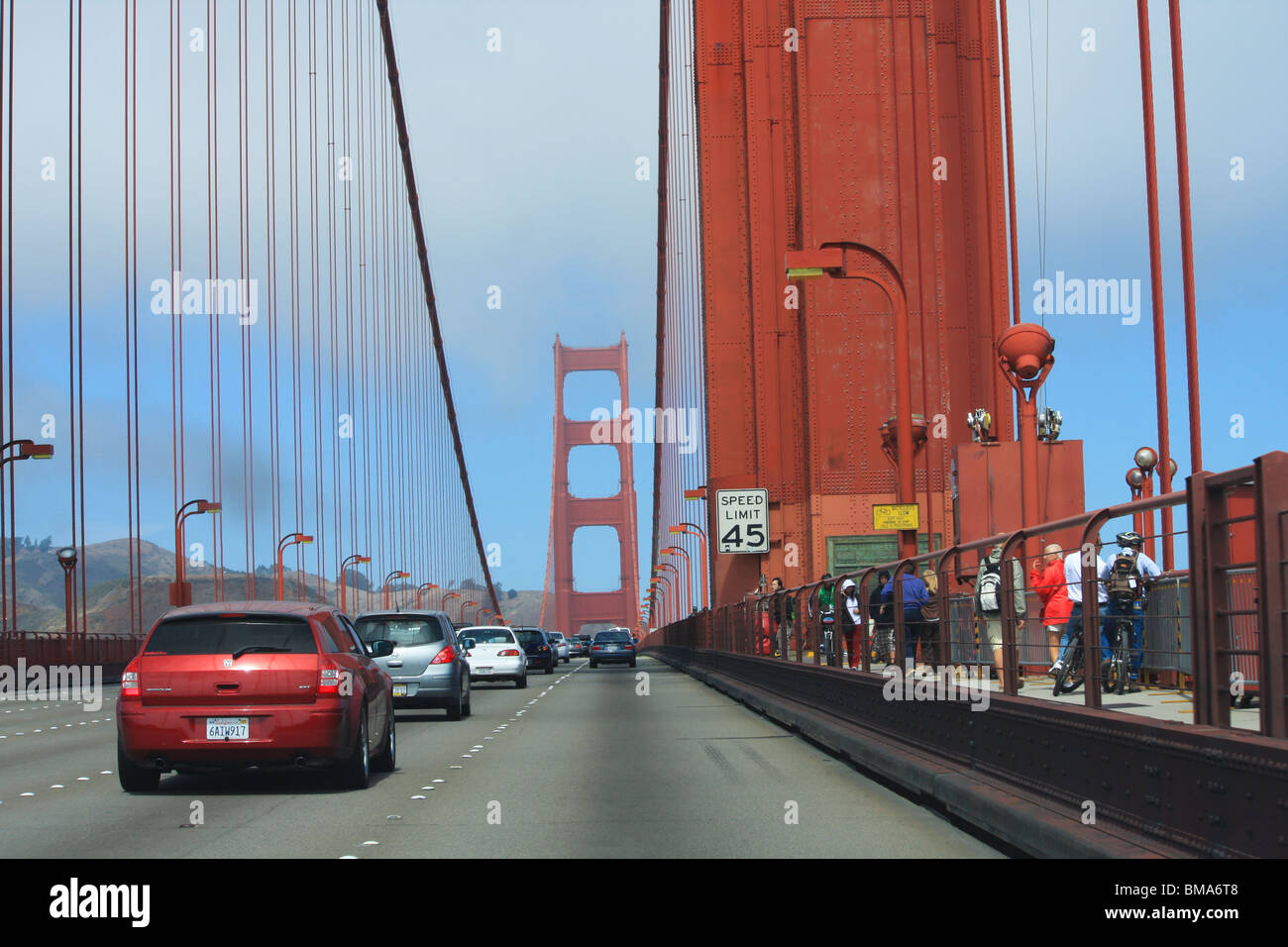 Driving across golden gate bridge hi-res stock photography and images ...