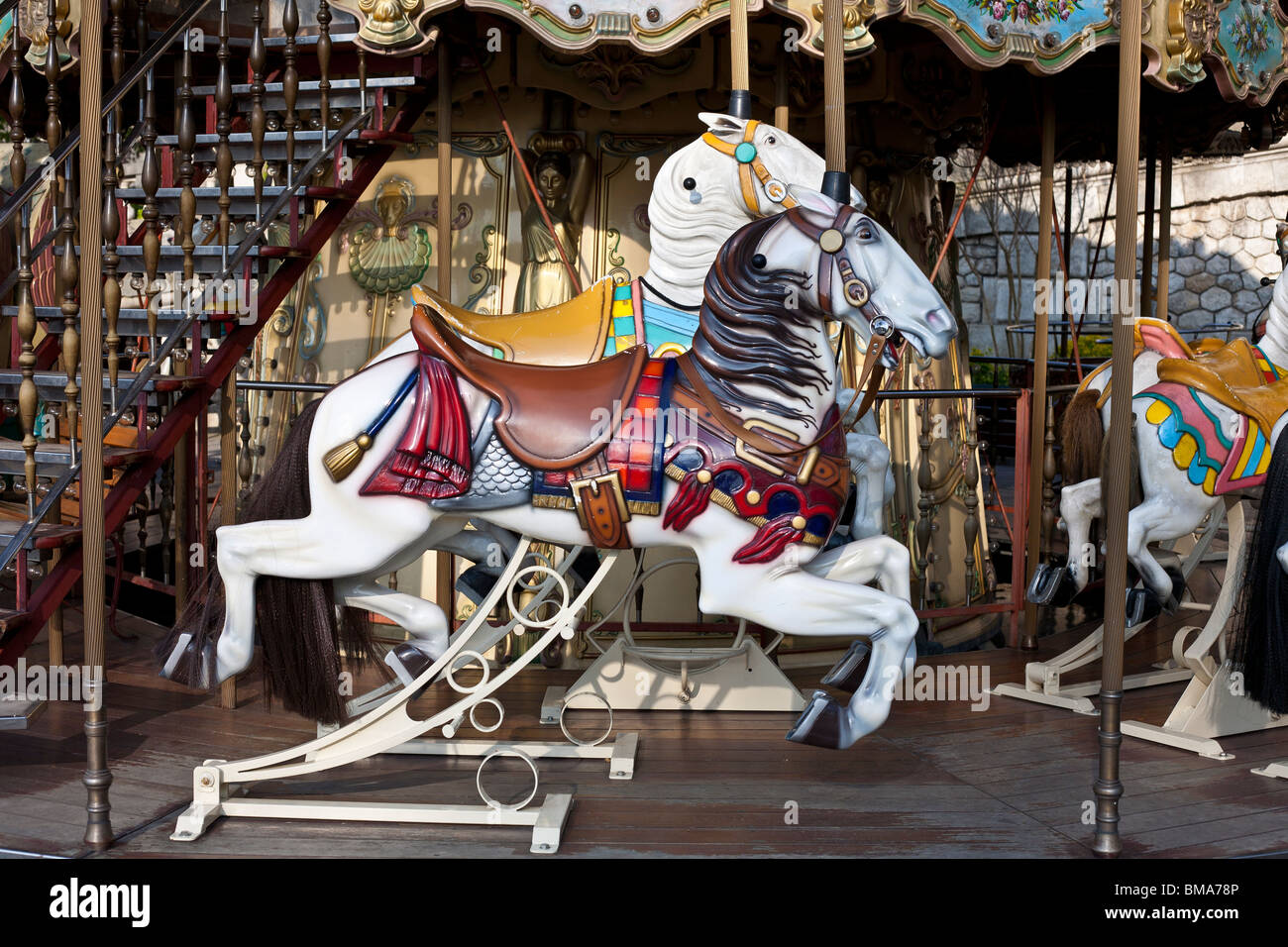 Carousel ride at Montmartre Paris France Stock Photo - Alamy