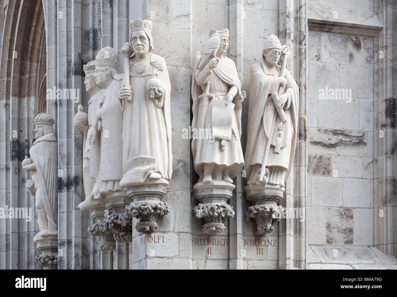 Sculpture on the town hall tower at Cologne Germany Stock Photo - Alamy