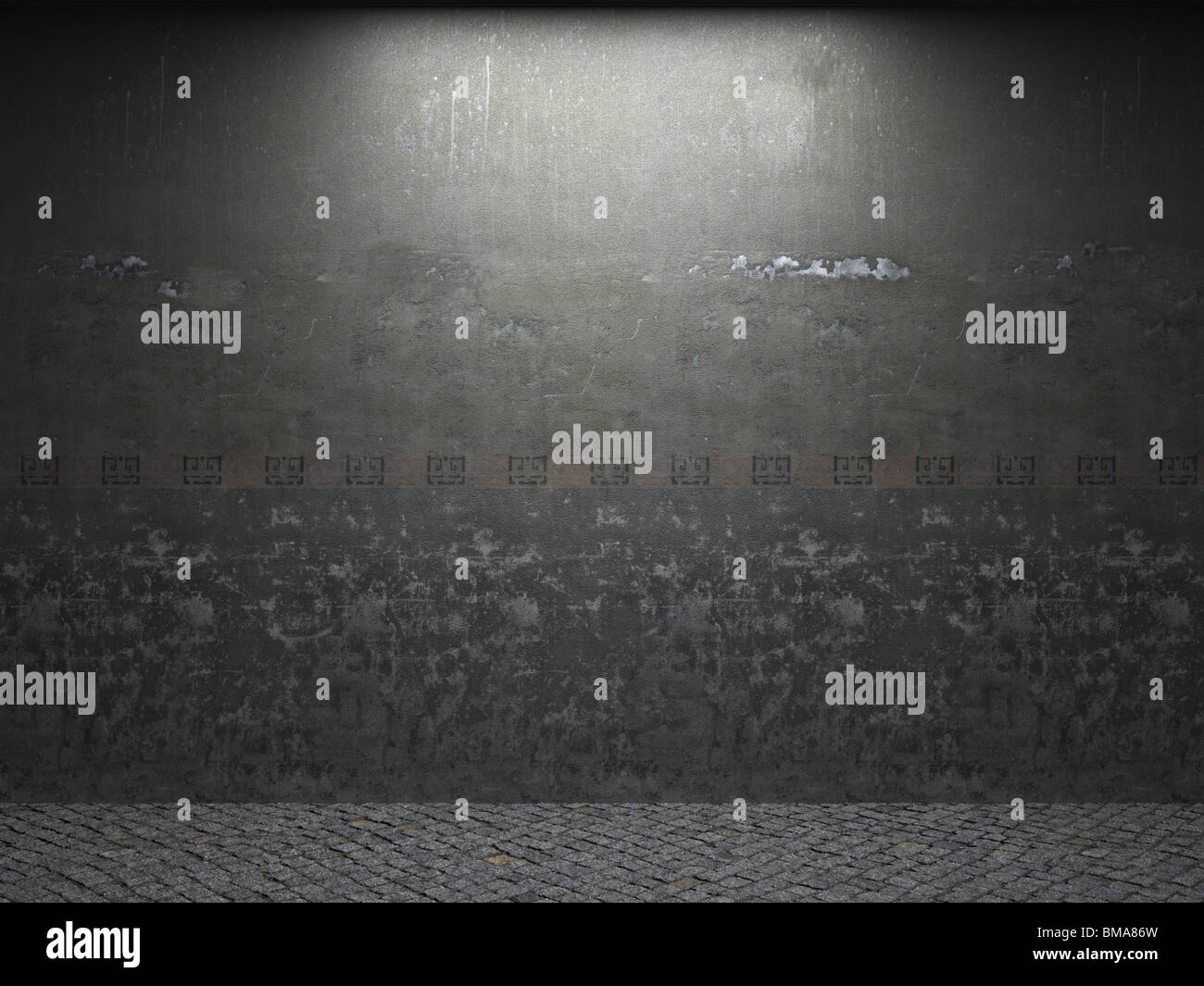 old concrete wall made in 3D graphics Stock Photo - Alamy