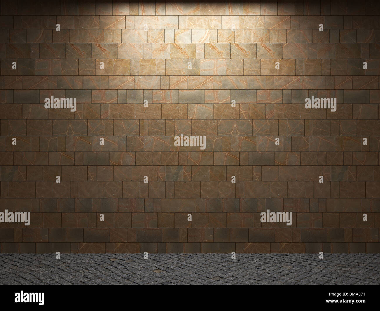illuminated stone wall Stock Photo - Alamy