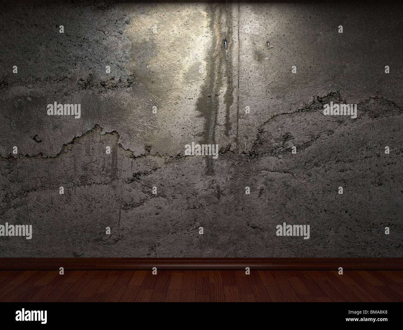 old concrete wall made in 3D graphics Stock Photo - Alamy