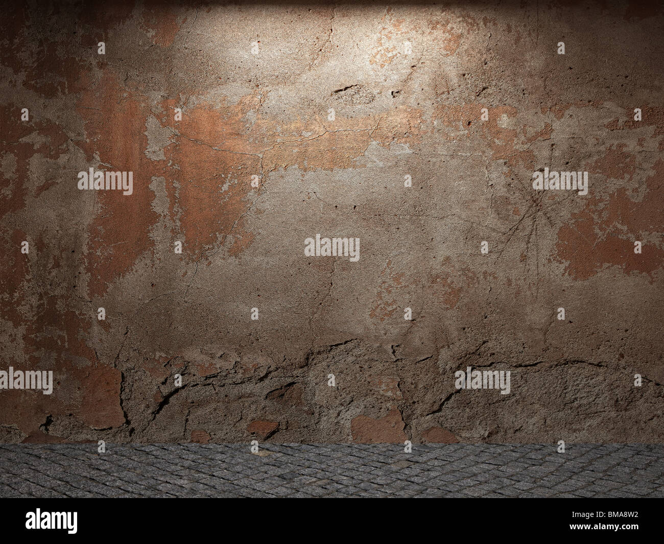 old concrete wall made in 3D graphics Stock Photo - Alamy