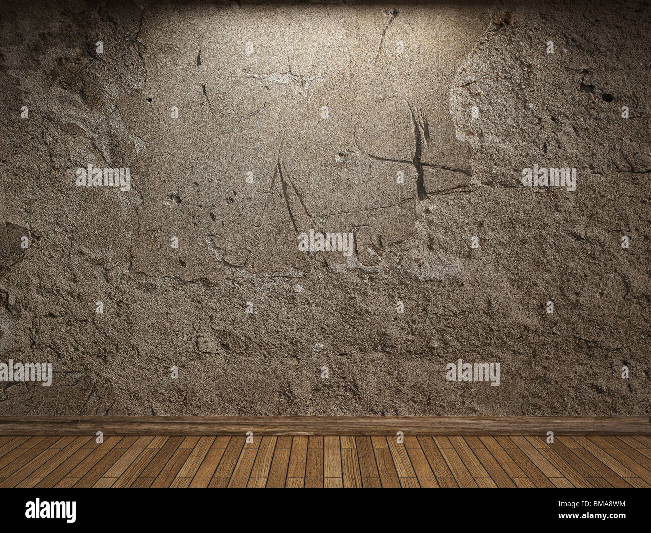 old concrete wall made in 3D graphics Stock Photo - Alamy