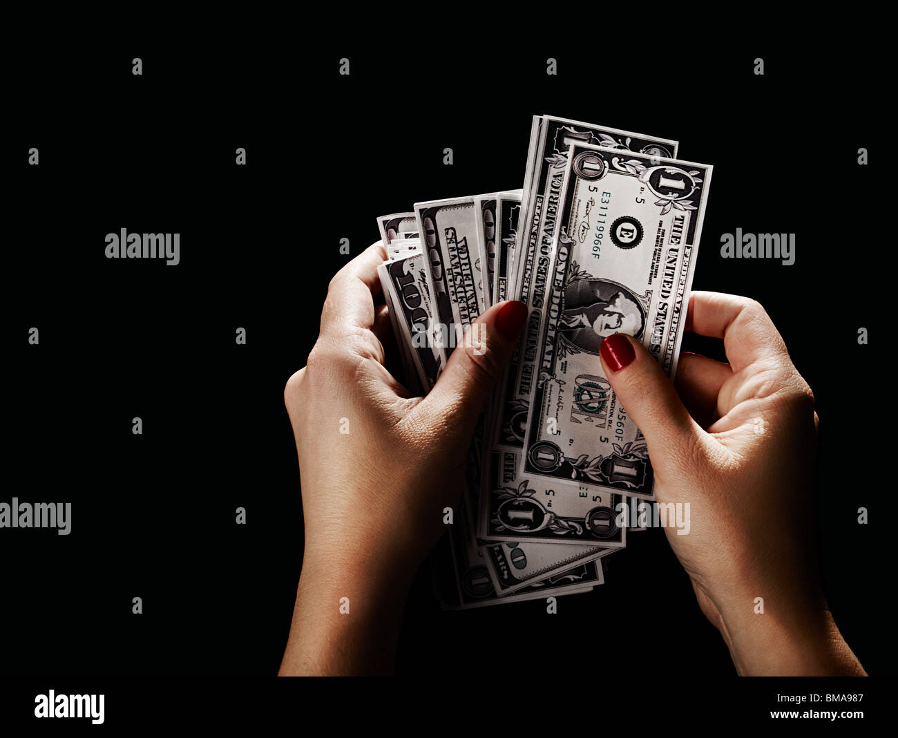 Hand with dollar hi-res stock photography and images - Alamy