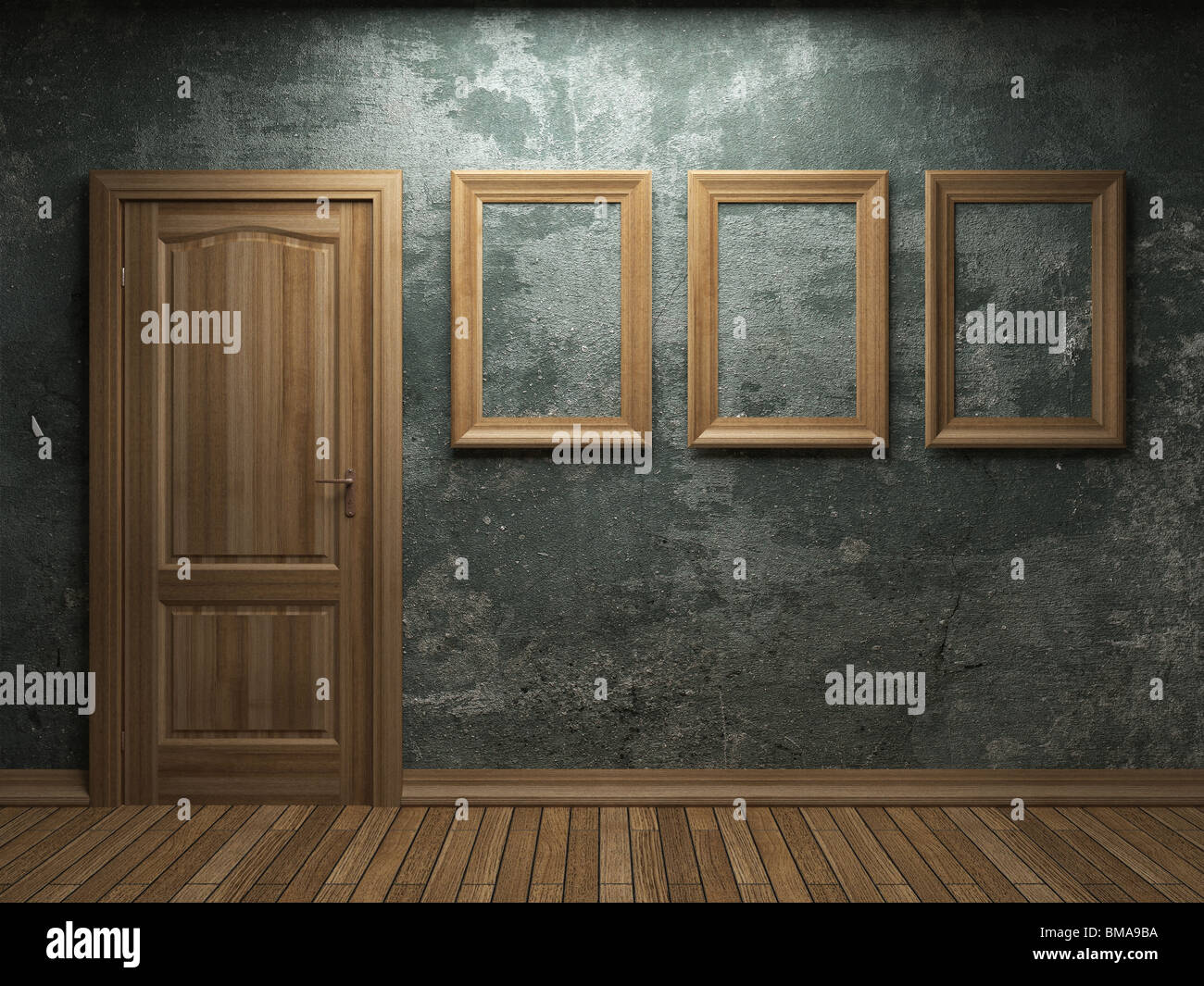 old concrete wall made in 3D graphics Stock Photo - Alamy