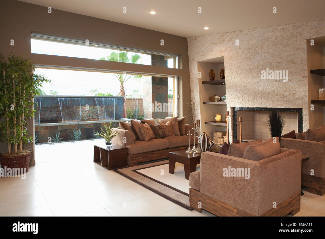 Neutral three piece suite Stock Photo - Alamy