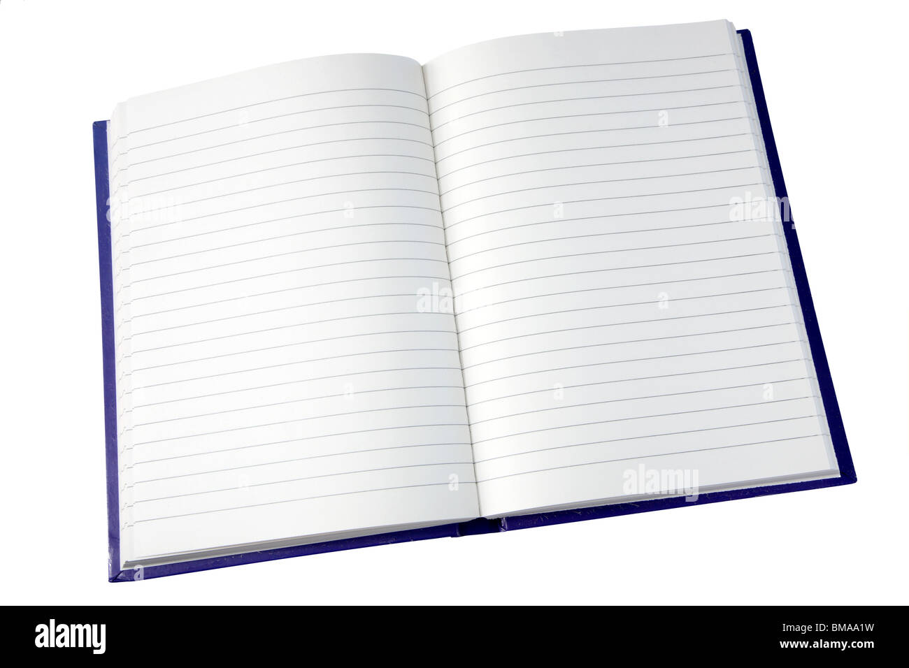 Open pages of a notebook isolated on white Stock Photo - Alamy