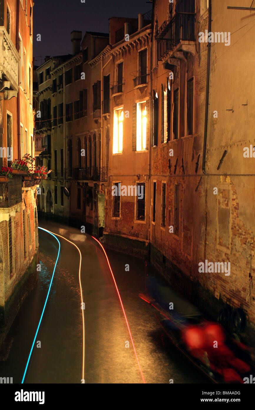 Venice - aisle in the night Stock Photo - Alamy