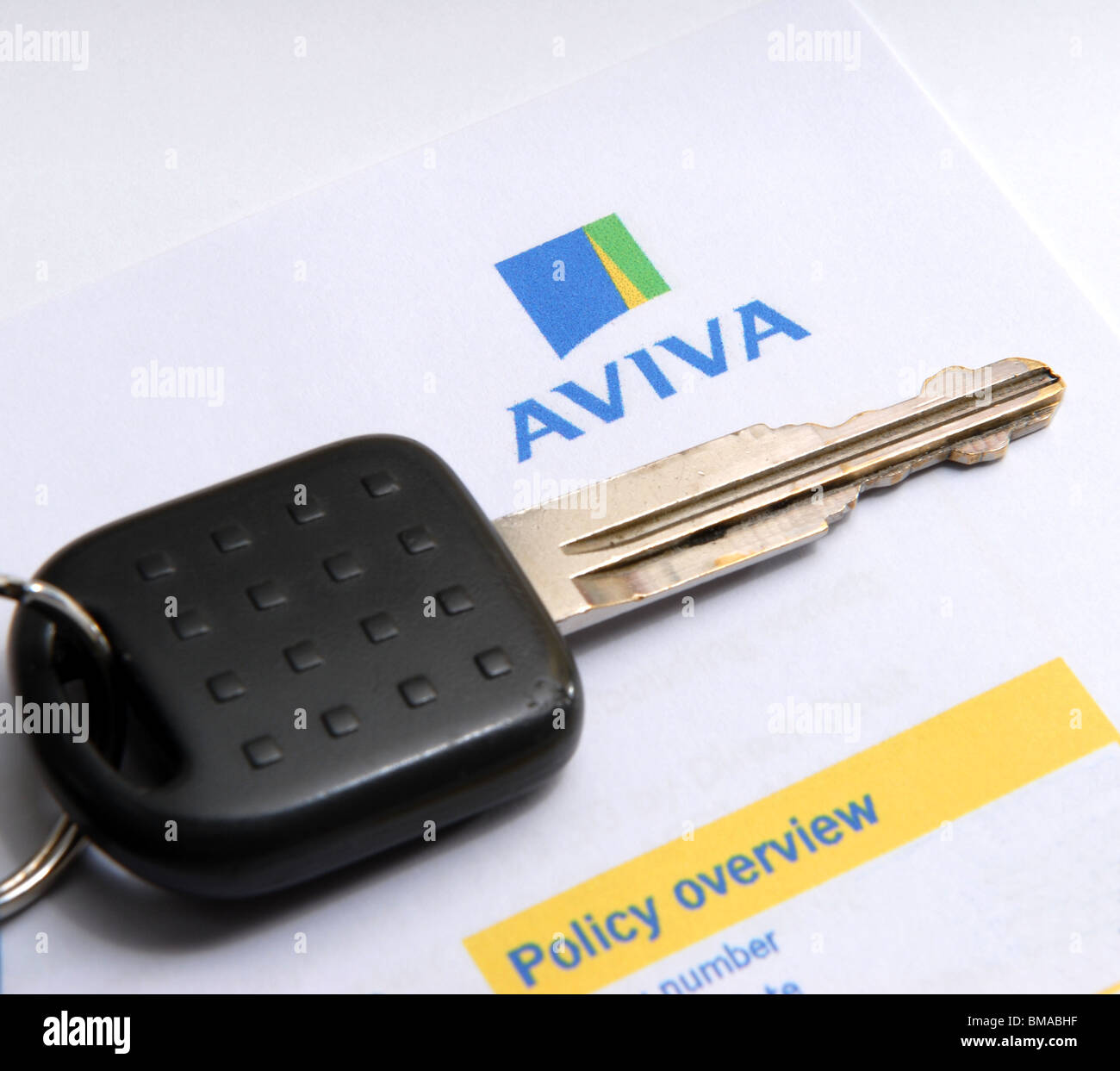 car keys and the latest motoring insurance reminder Stock Photo - Alamy