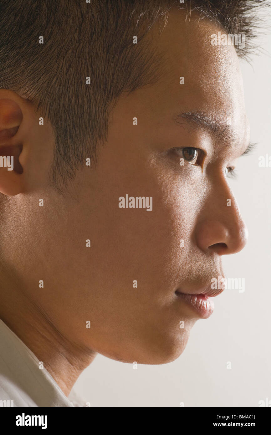 Asian Profile Face Man
