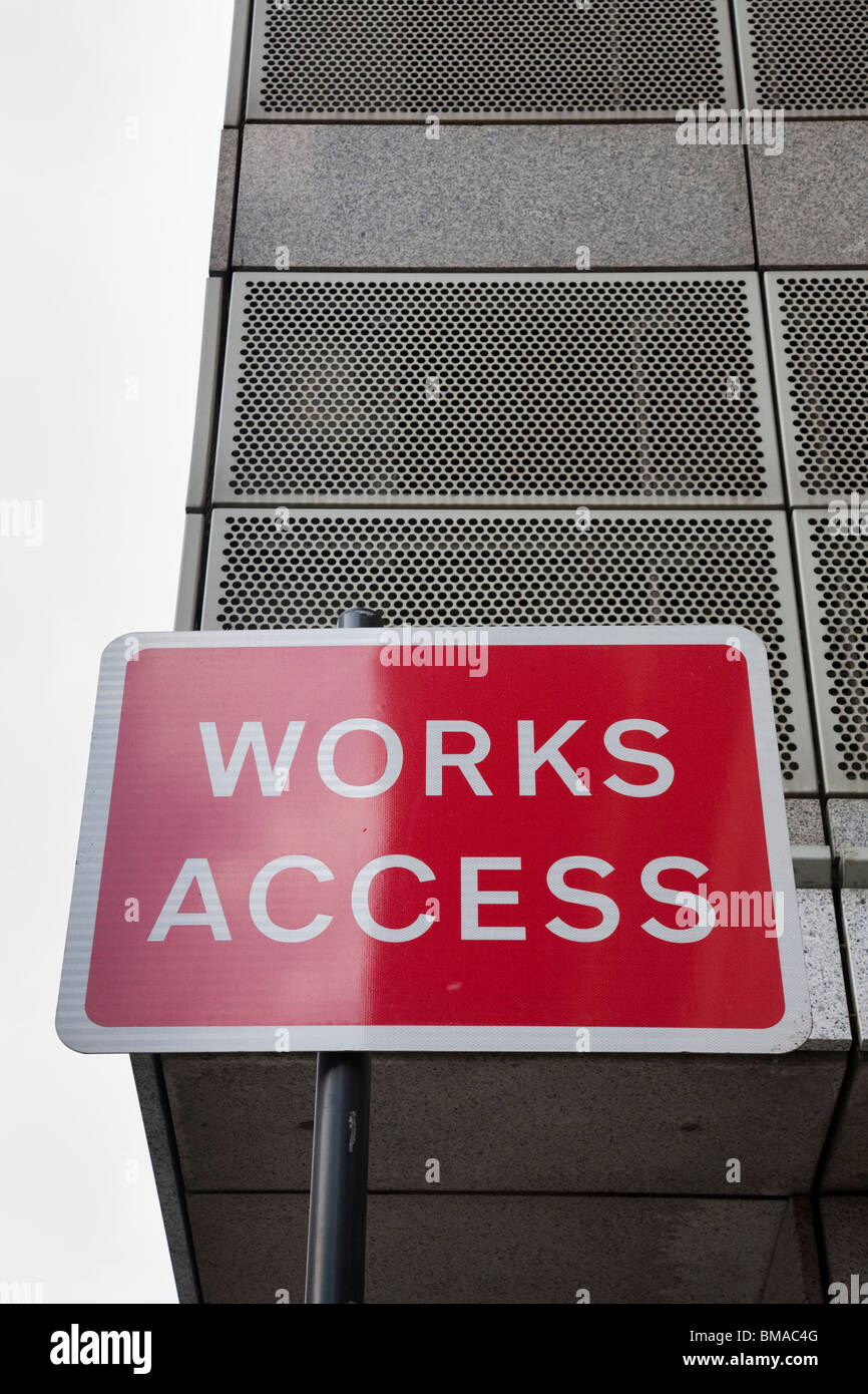 Works access sign hi-res stock photography and images - Alamy