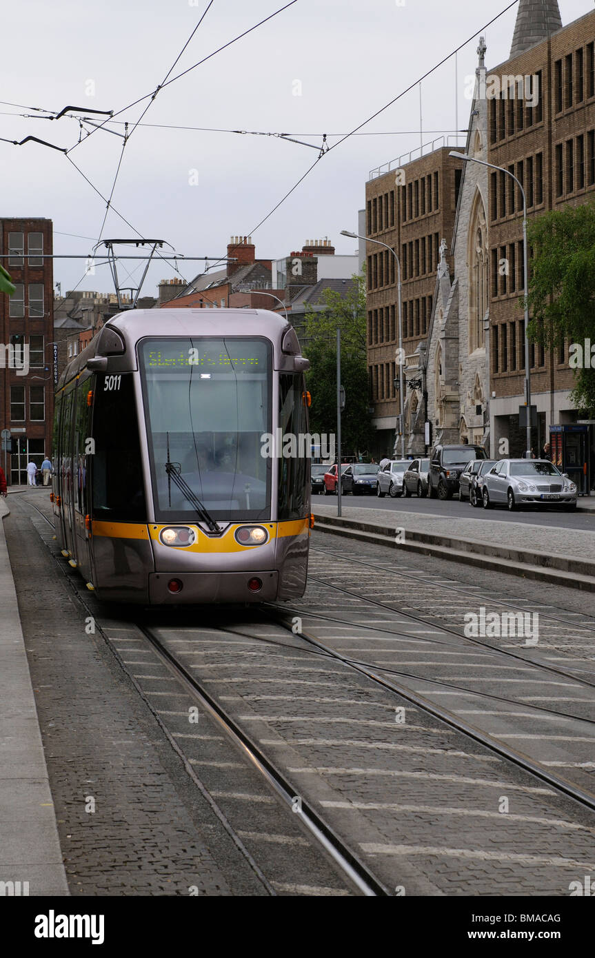 LUAS Light Railway transit system train at St Stephens Green Dublin ...