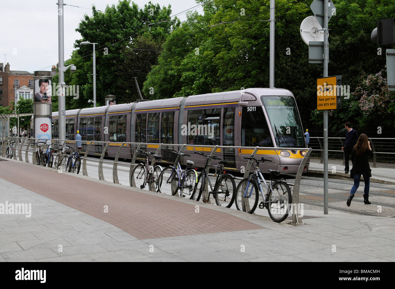 LUAS Light Railway transit system train at St Stephens Green Dublin ...