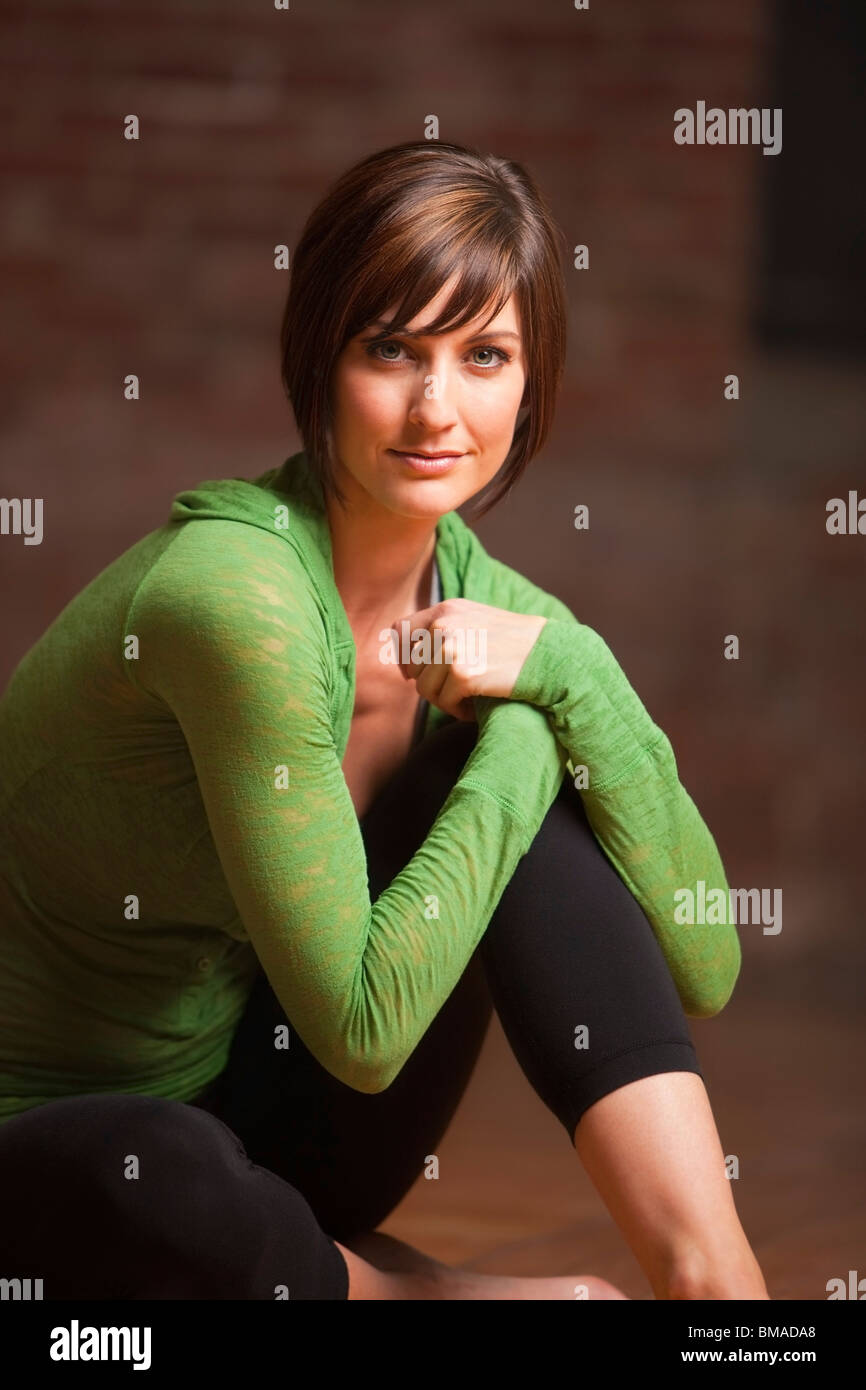 Woman in Studio Stock Photo - Alamy