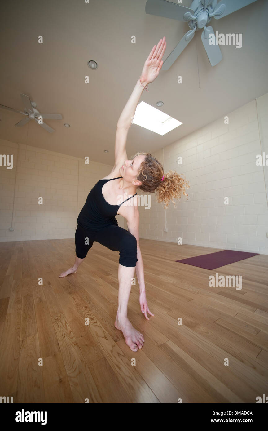 Woman in Yoga Pose Stock Photo - Alamy