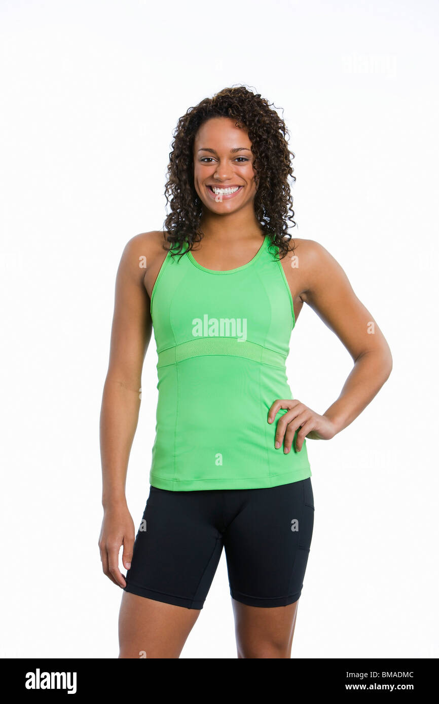 Cheery african american lady Cut Out Stock Images & Pictures - Alamy