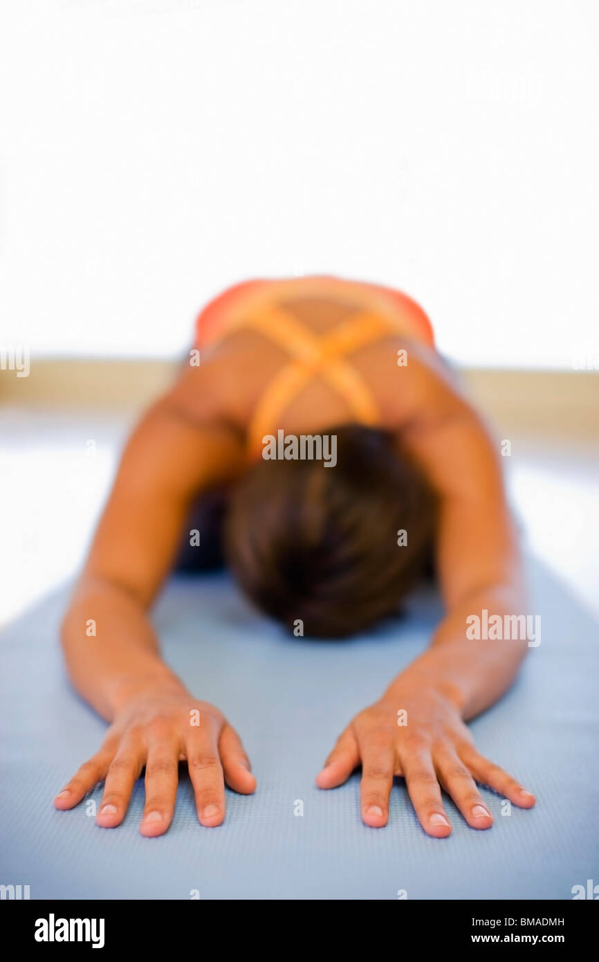 Kneeling forward bend hi-res stock photography and images - Alamy