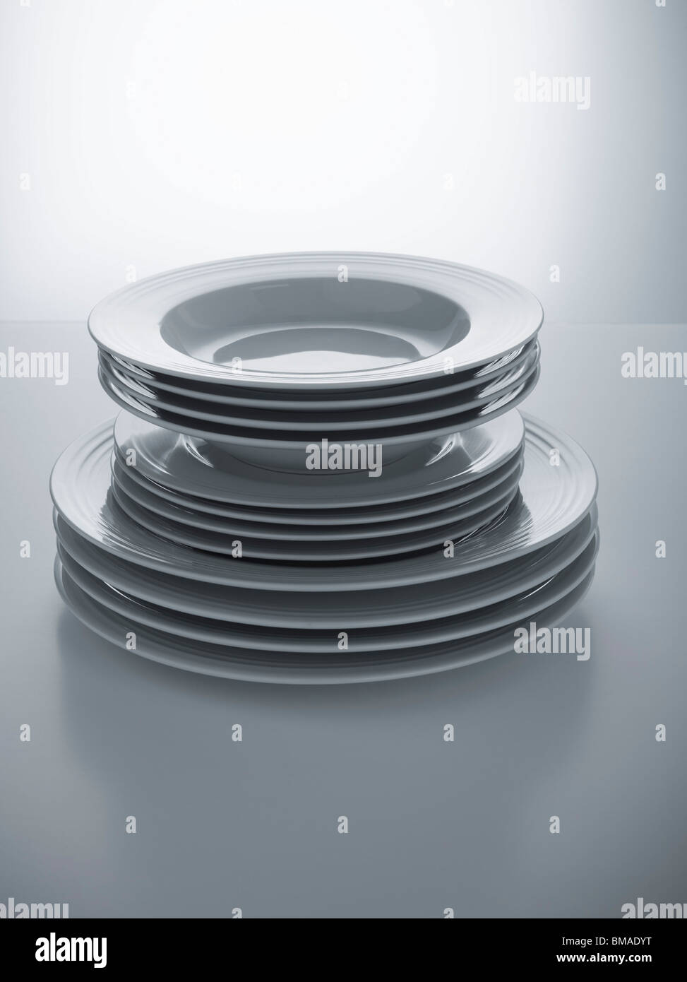 Stack of Matching Plates Stock Photo - Alamy
