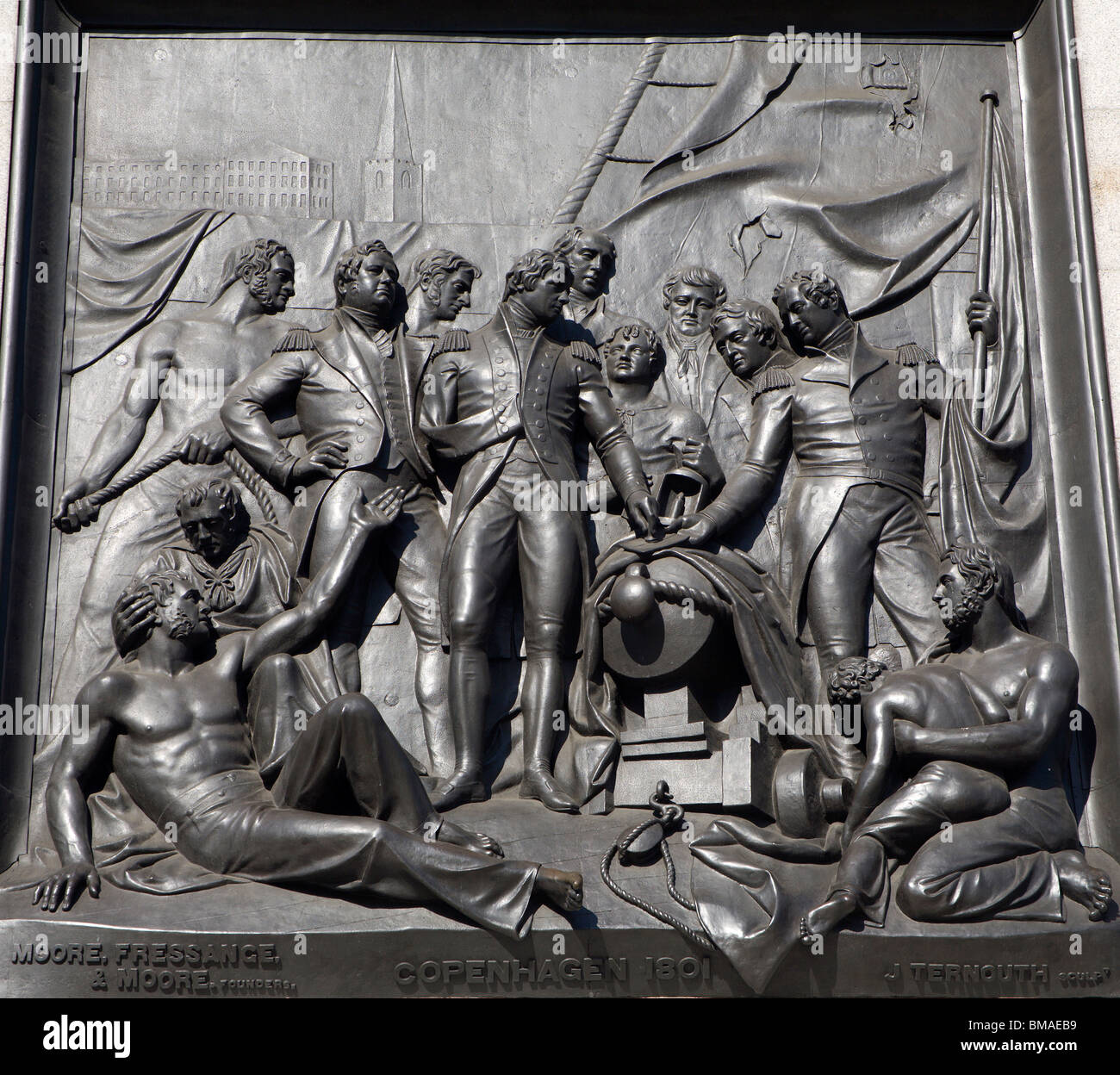London - relief from Nelson memorial - Trafalgar square Stock Photo - Alamy