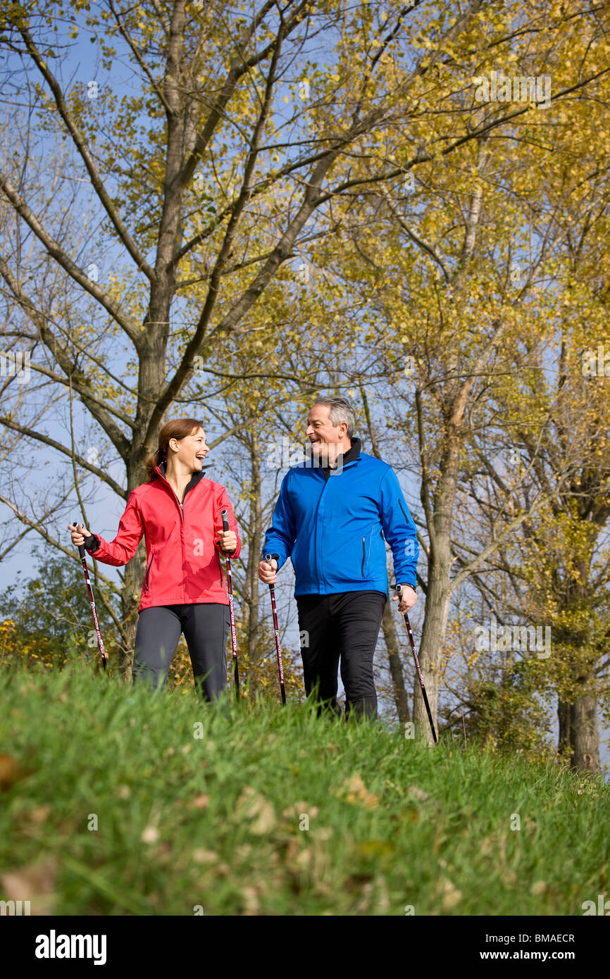 Couple walking two people outdoor 50's hi-res stock photography and ...