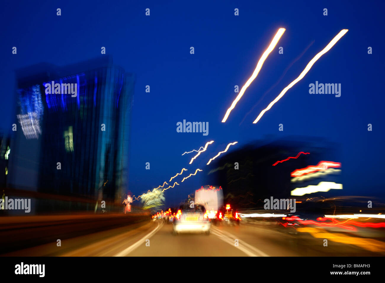 M4 motorway at night hi-res stock photography and images - Alamy