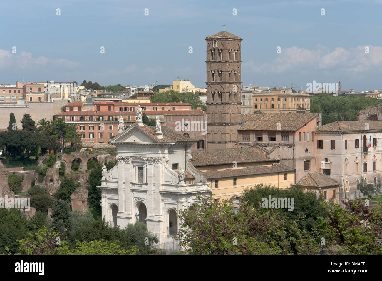 Rome, Italy. Church of Santa Francesca Romana in the Roman Forum Stock ...