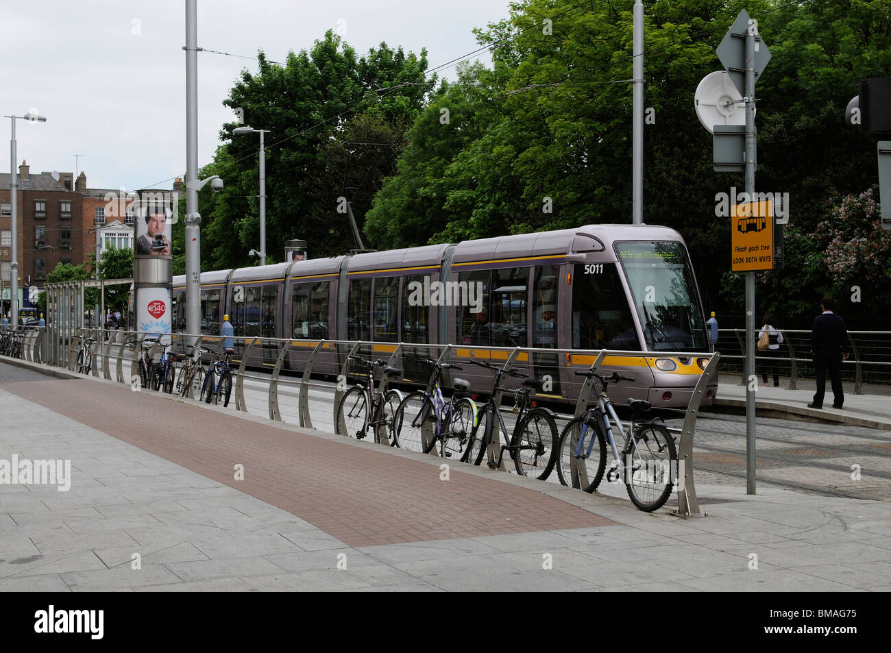 LUAS Light Railway transit system train at St Stephens Green Dublin ...
