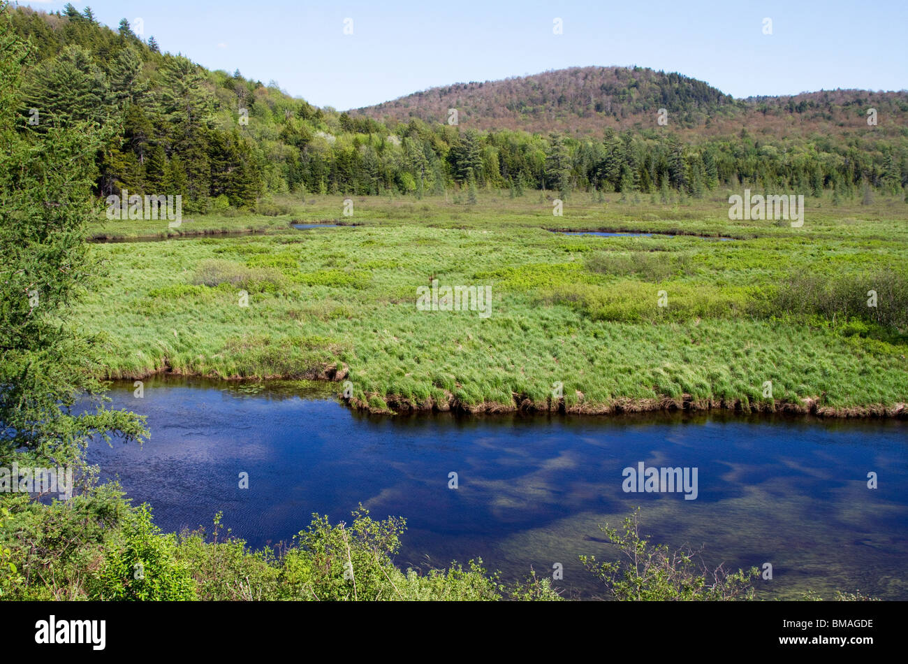 Adirondack State Park in New York, United States. Nature scenic. Rivers ...