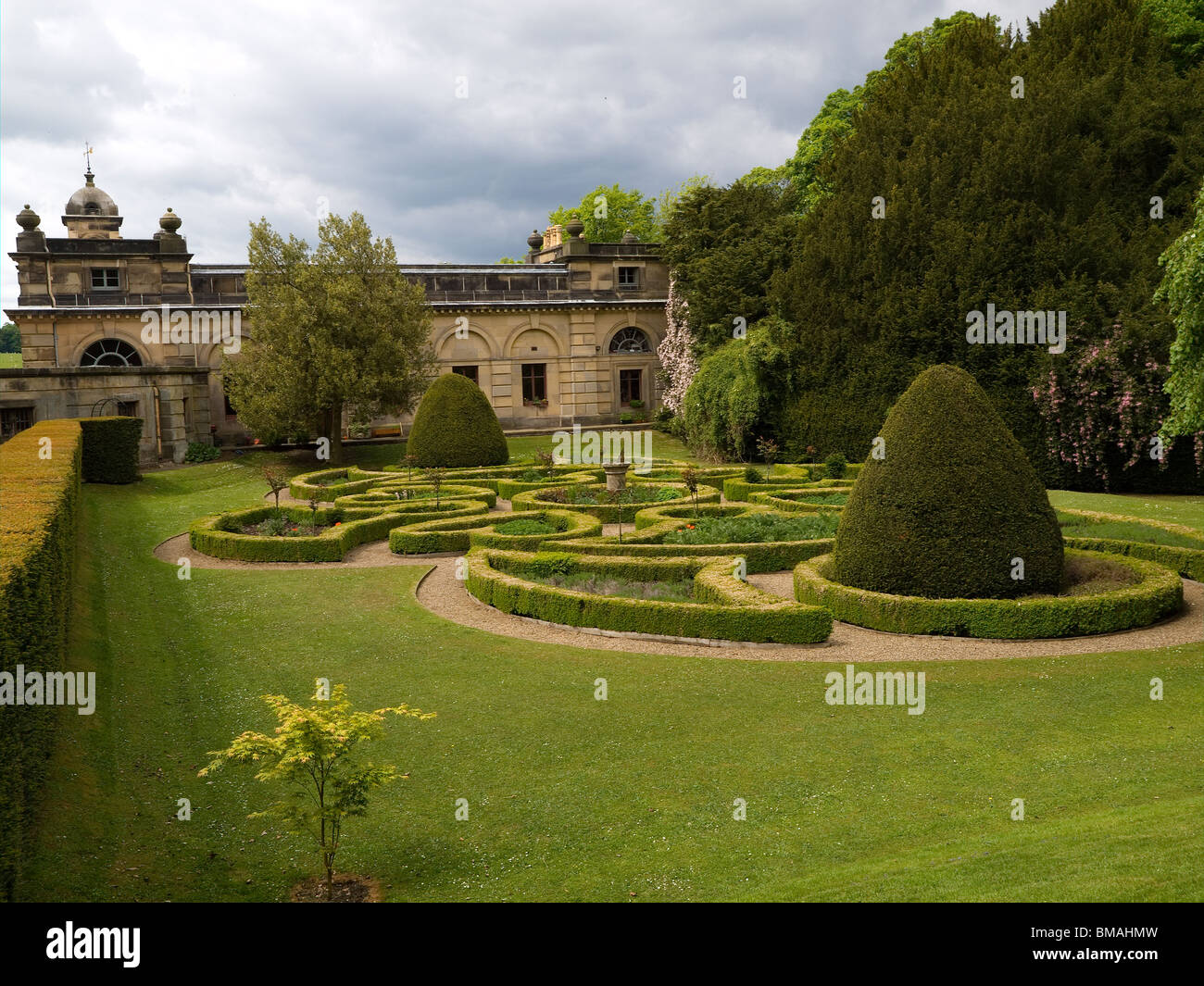 Formal garden at Duncombe House Helmsley North Yorkshire Stock Photo ...