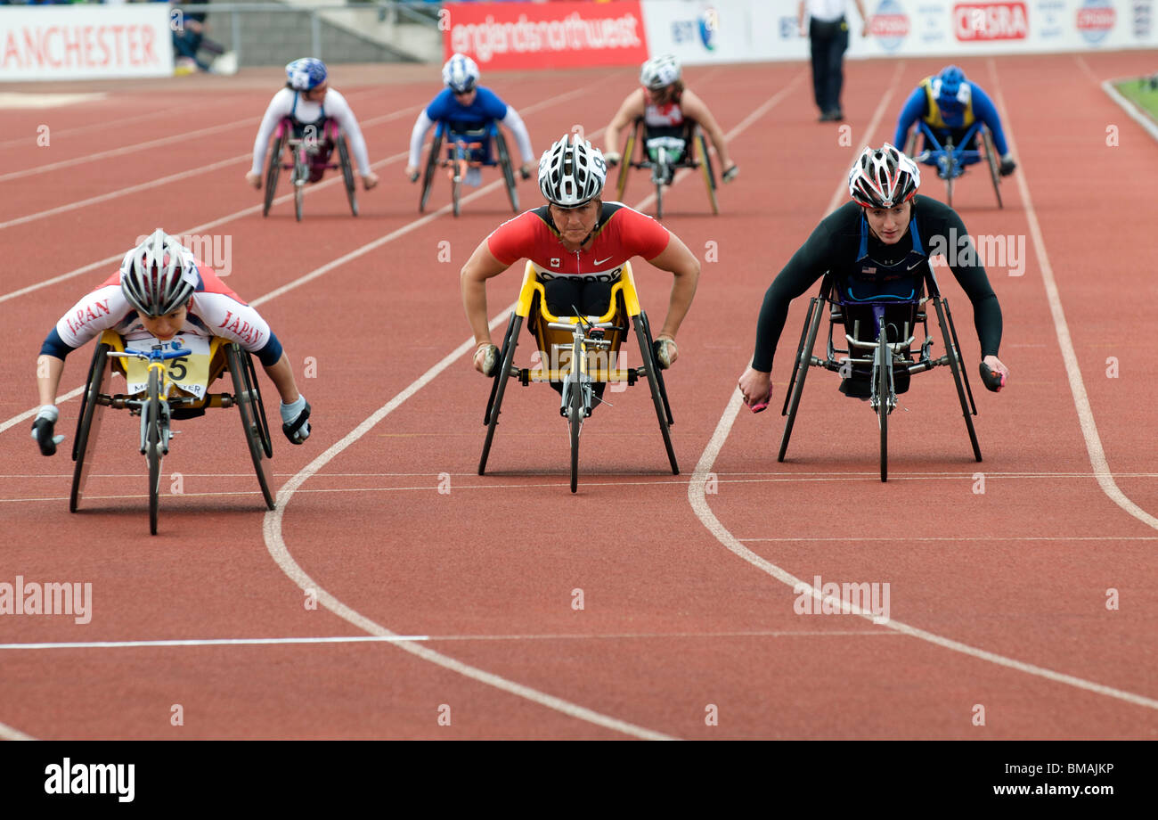 wheelchair athletes at the paralympic world cup manchester 2010 Stock ...