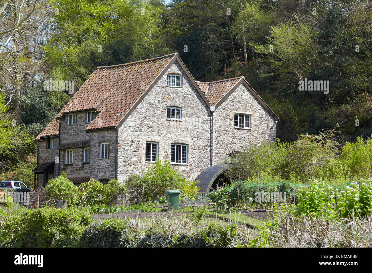 Horner Mill, a restored Victoriam watermill on the Holnicote Estate on ...